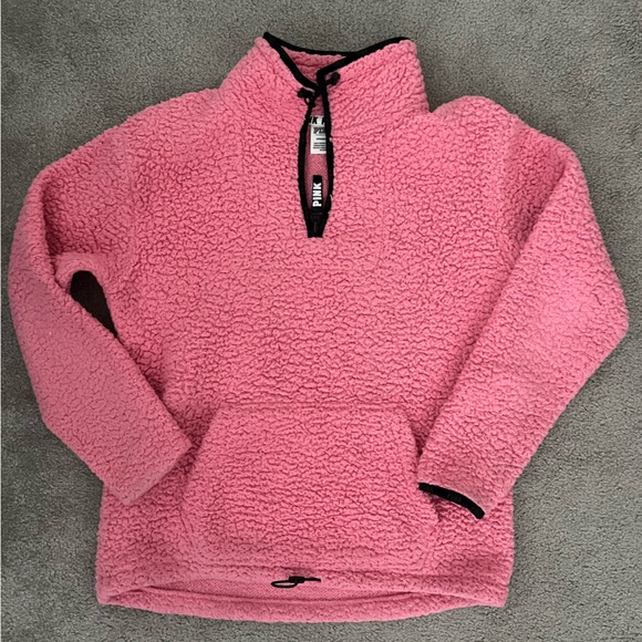 PINK Victoria's Secret | Tops | Victoria Secret Pink Pink Sherpa ...